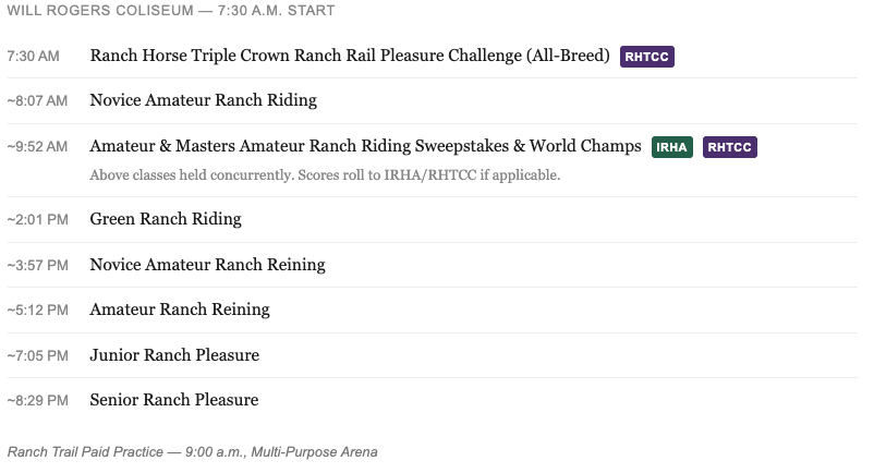 2026 APHA, IRHA World Show Ranch Classes We're Watching